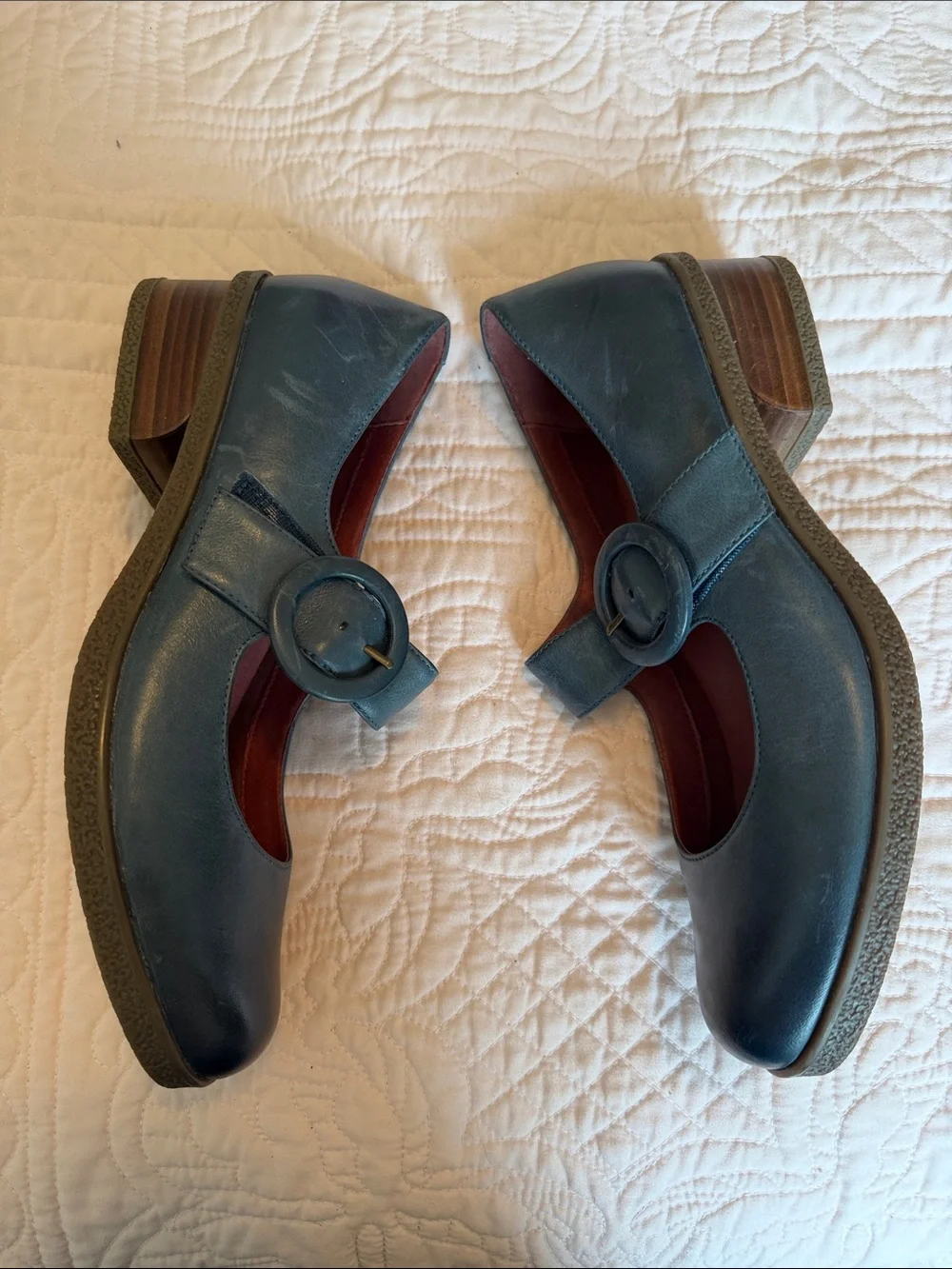 Dansko | Shoes | Dansko Teal Leather Mary Jane Flats With Buckle | Poshmark